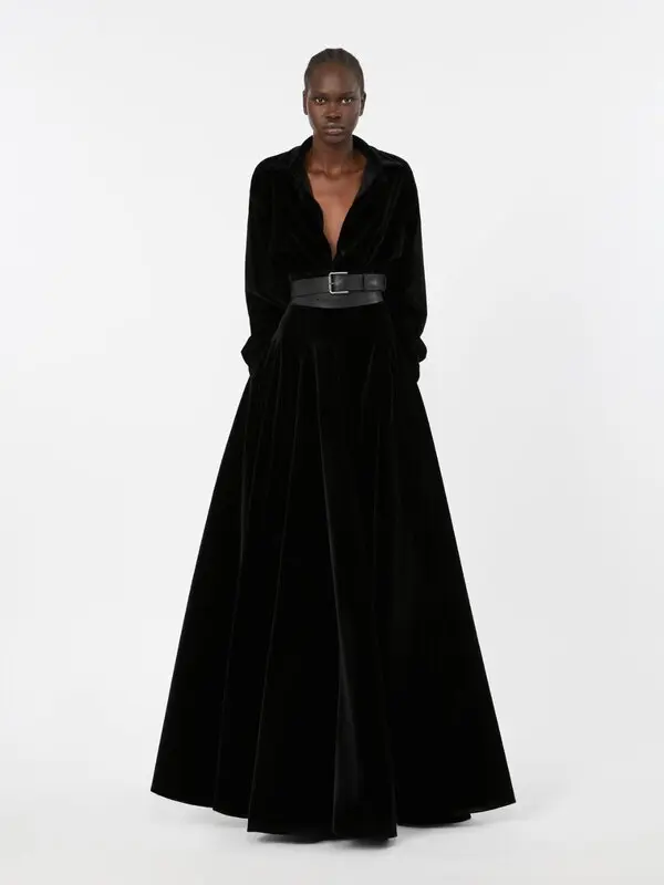 Max Mara Long Velvet Skirt