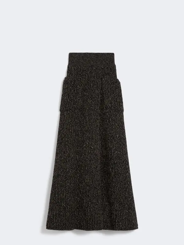 Max Mara Ribbed Wool And Cashmere Flared Skirt