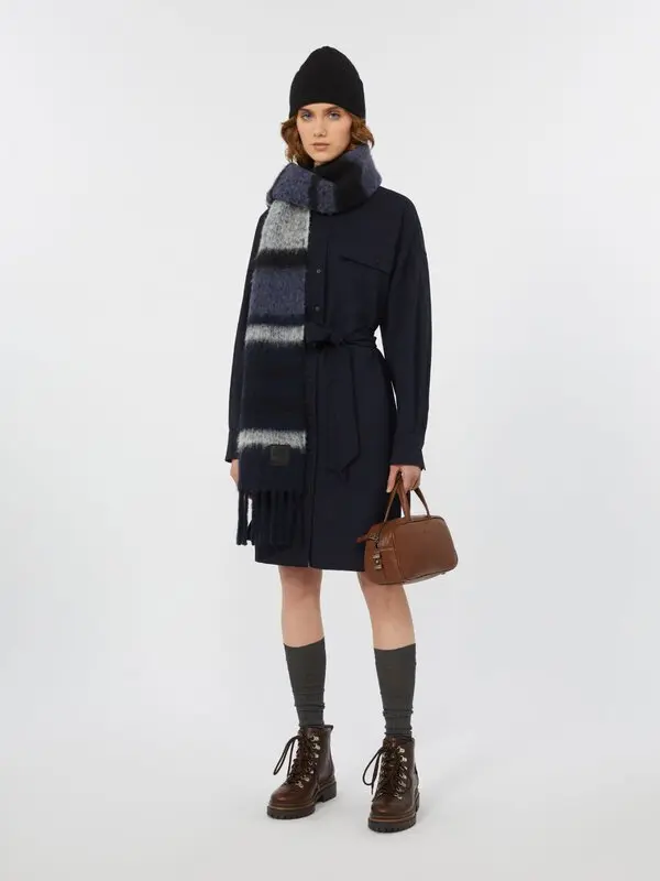 Max Mara Tech Wool Shirt Dress