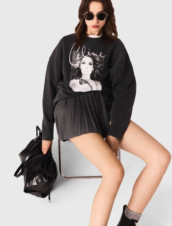 Maje X Céline Dion Cotton Sweatshirt