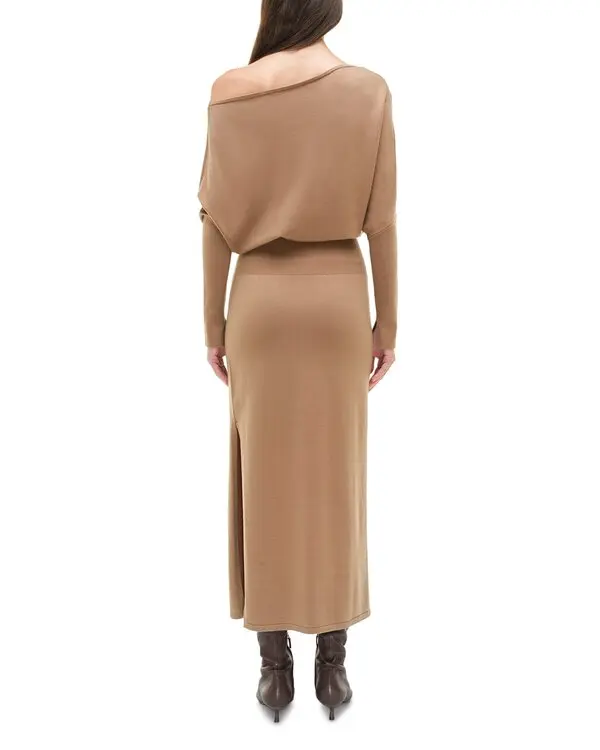 Simkhai Janese Off-the-shoulder Midi Dress - Camel