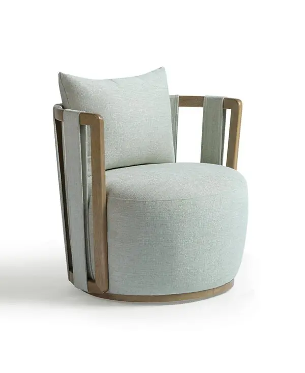 TOV FURNITURE Paolo Swivel Chair - Mint Green