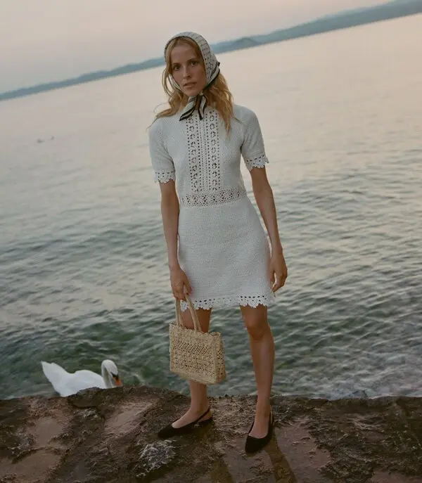 amazon beach wedding dresses White Chiffon Lace A-line Beach Wedding Dresses, MW756 main image 1
