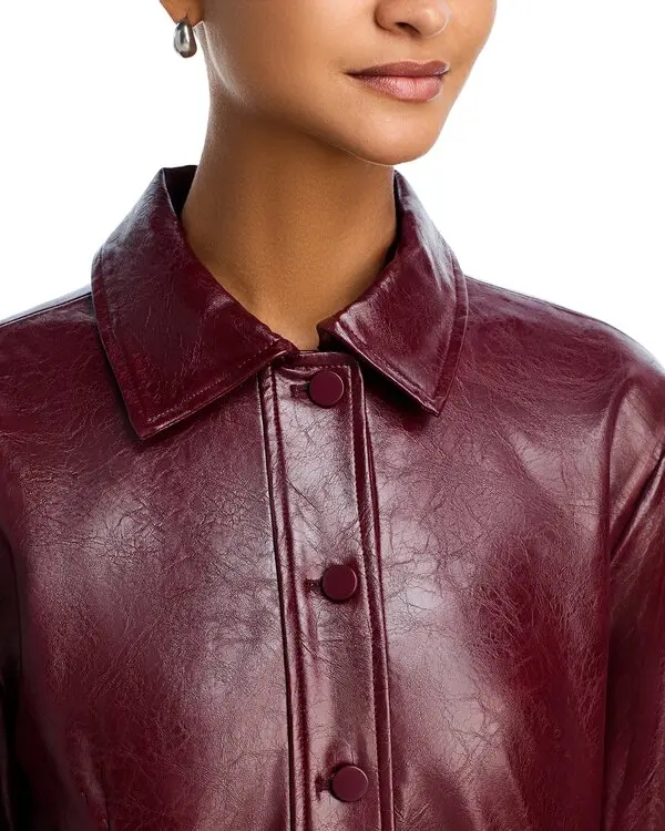 Aqua Faux Leather Jacket