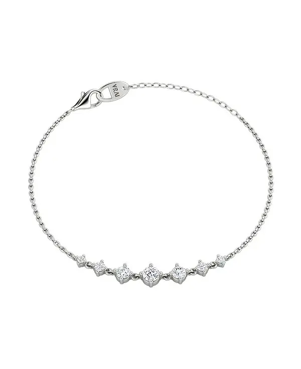 VRAI Petite Linked Tennis Bracelet With Round Brilliant Lab-created Diamonds - White Gold