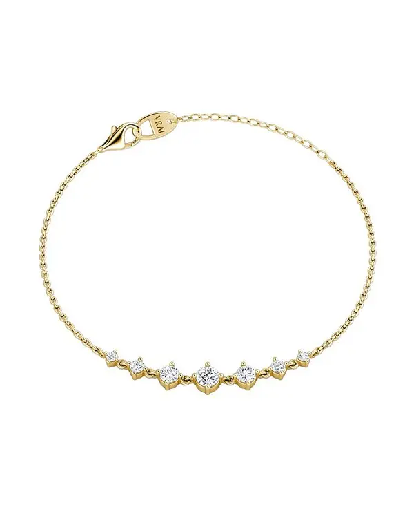 VRAI Petite Linked Tennis Bracelet With Round Brilliant Lab-created Diamonds - Yellow Gold