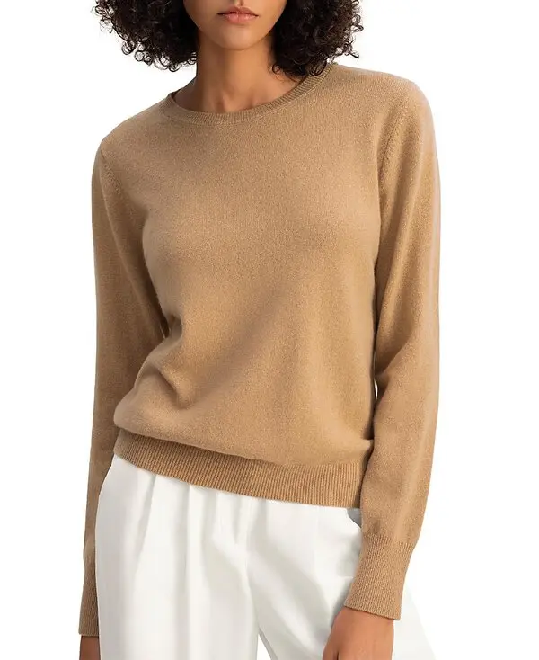 Lilysilk Baby Cashmere Crewneck Sweater - Camel