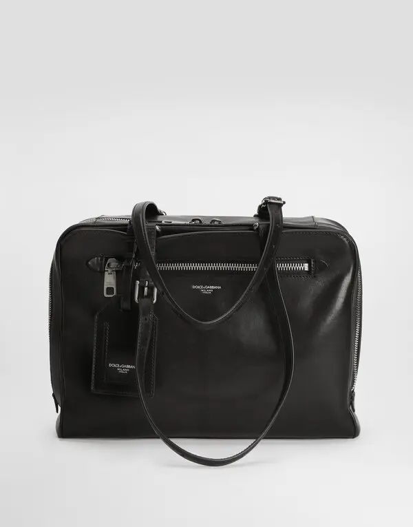 Dolce & Gabbana Ellis Calfskin Briefcase - Black