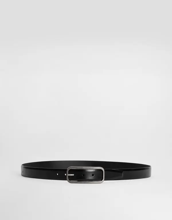 Dolce & Gabbana Brushed Calfskin Belt - Black