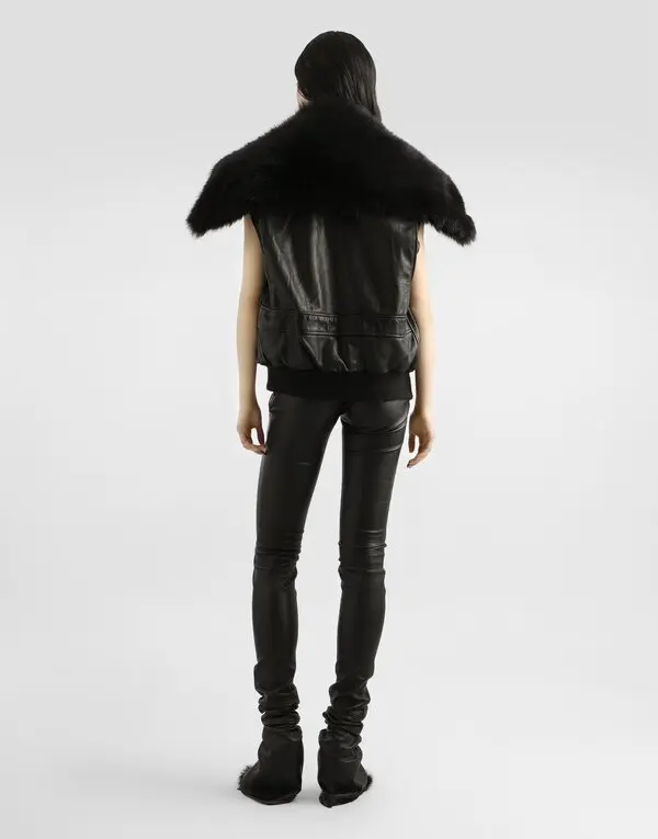 Dolce & Gabbana Stretch Nappa Leather Trousers