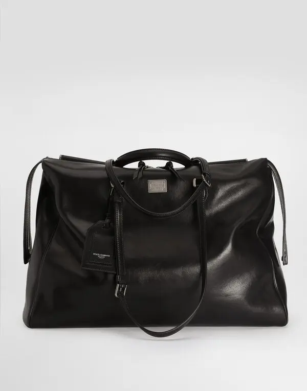 Dolce & Gabbana Calfskin Vittoria Tote - Black