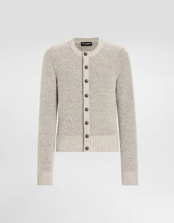 Dolce & Gabbana Wool And Cashmere Cardigan With Buttons - Grey