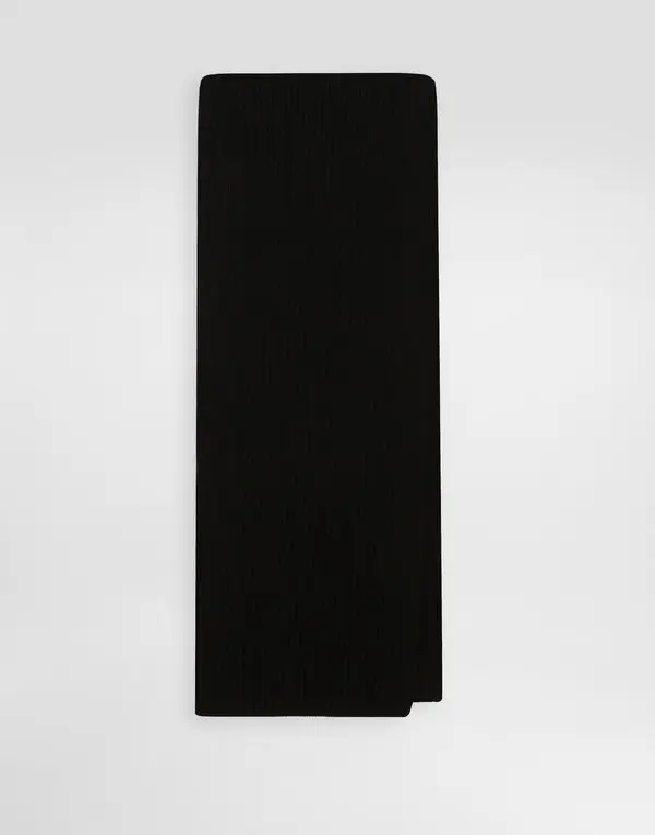 Dolce & Gabbana Wool And Cashmere Knitted Scarf - Black