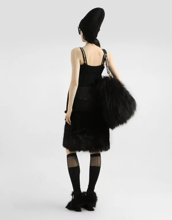 Dolce & Gabbana Midi Skirt With Fur