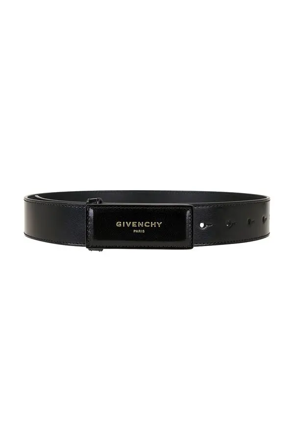 Givenchy Logo Leather Belt - Black