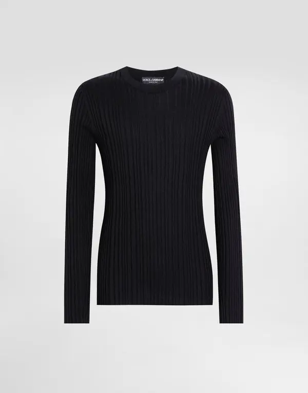 Dolce & Gabbana Silk And Cotton Pullover - Black