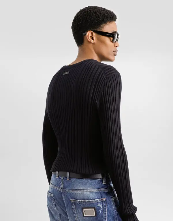 Dolce & Gabbana Silk And Cotton Pullover - Black
