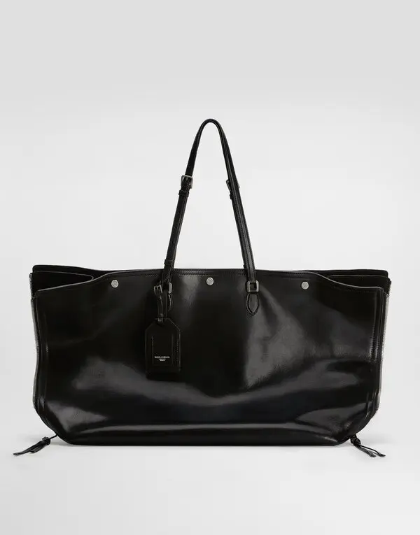 Dolce & Gabbana Atene Calfskin Shopper - Black