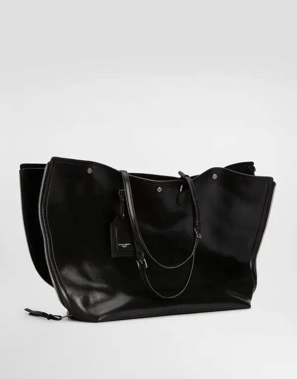Dolce & Gabbana Atene Calfskin Shopper - Black