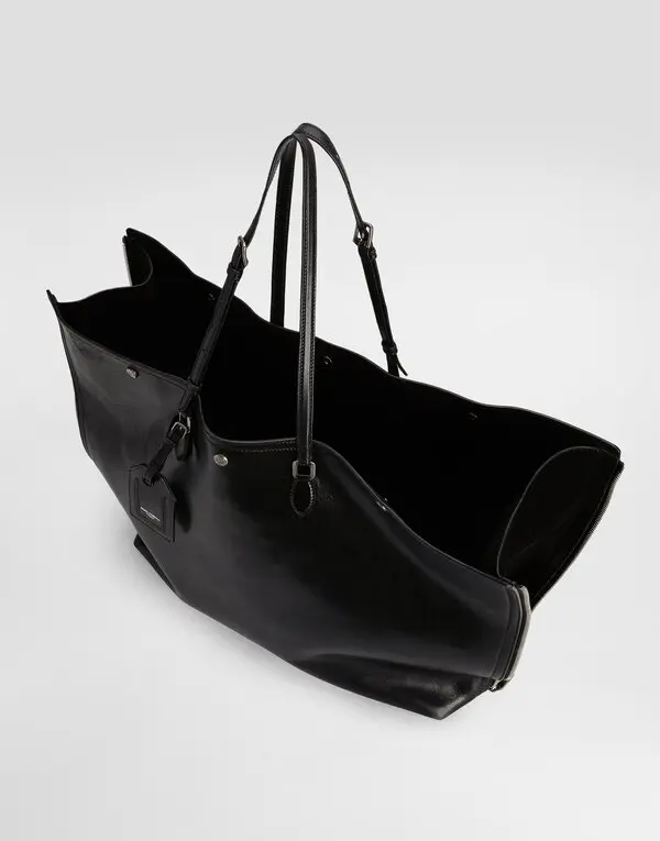 Dolce & Gabbana Atene Calfskin Shopper - Black