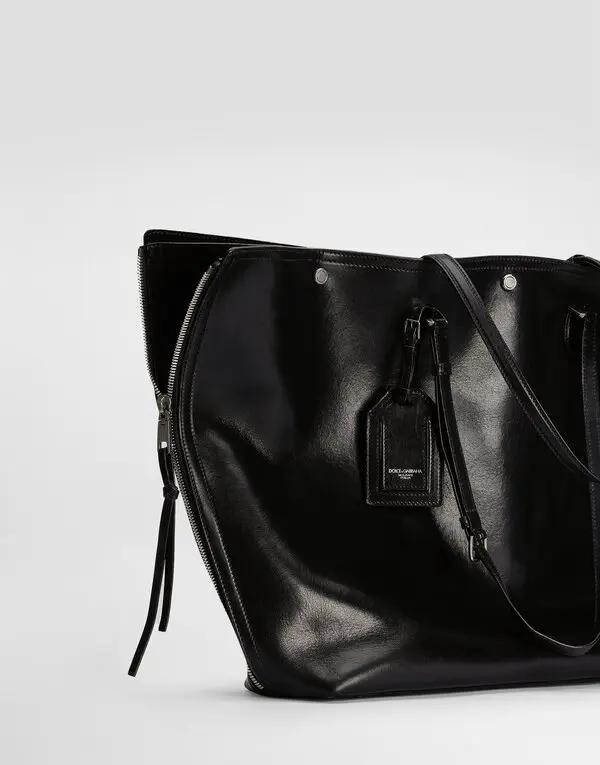 Dolce & Gabbana Atene Calfskin Shopper - Black