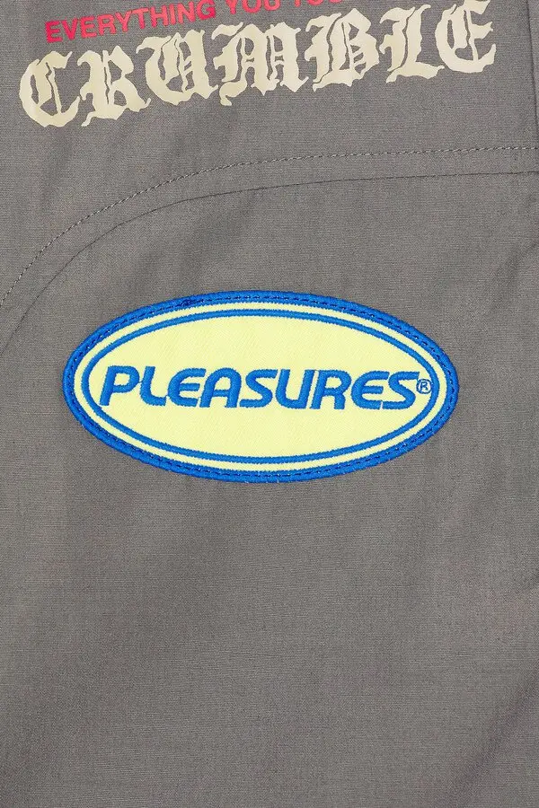 PLEASURES Terror Button Up Shirt - Grey
