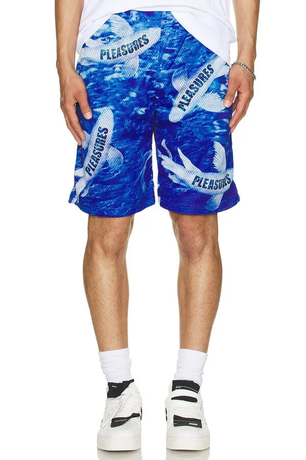 PLEASURES Koi Mesh Shorts - Blue