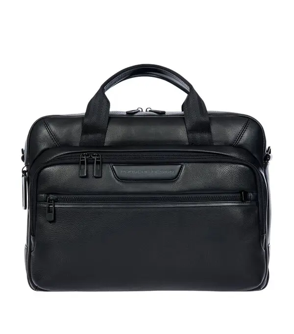 Porsche Design Leather Roadster Evo Briefcase - Black