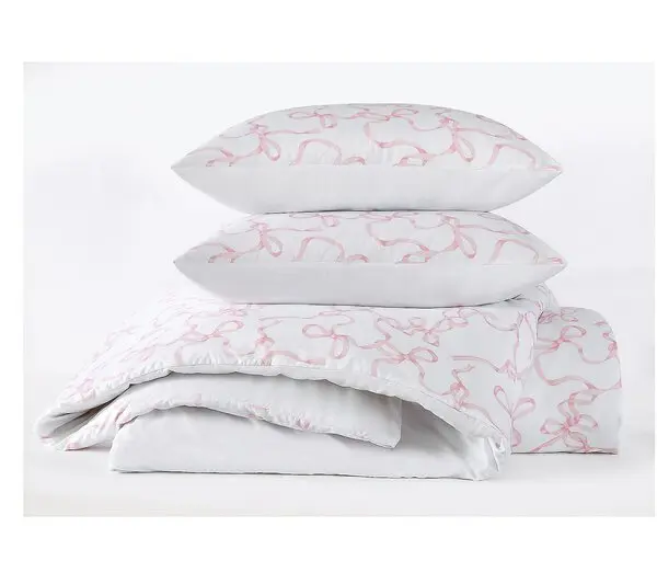 TRULY SOFT Printed Bow 3 Piece Full/queen Duvet Set
