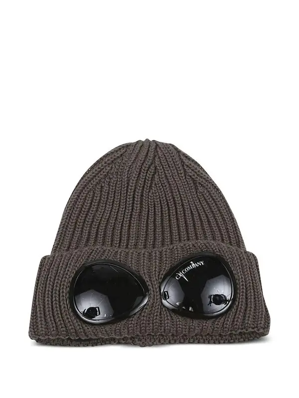 C.P. COMPANY Extrafine Merino Wool Knit Cap - Brown