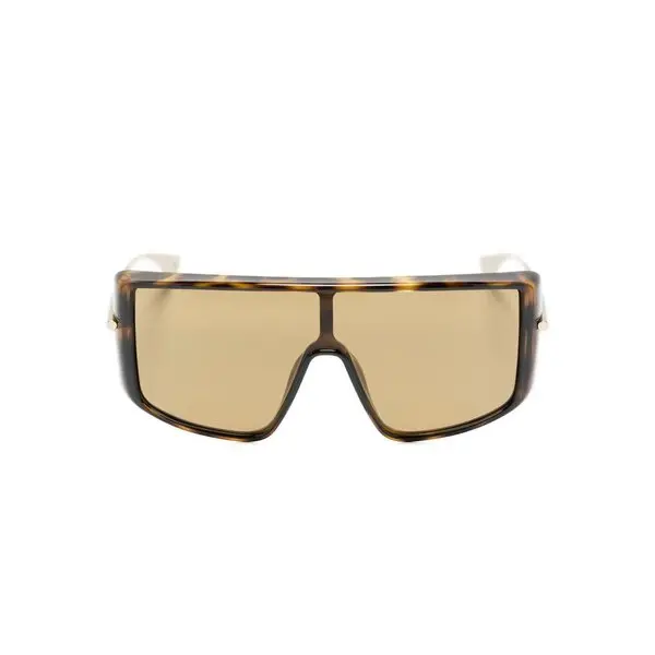 Alexander McQueen Geometric Frame Sunglasses - Brown