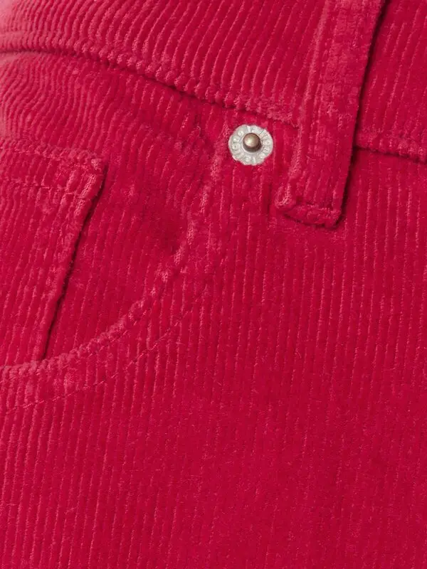 LA LIGNE Marilyn Cotton-blend Corduroy Wide-leg Pants - Red