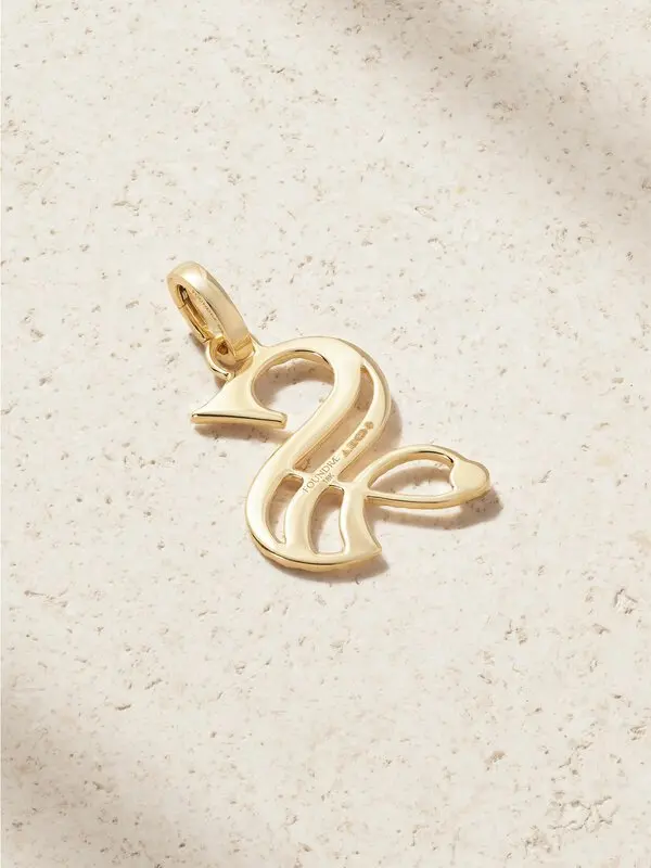 FOUNDRAE Initials & Numbers Medium 18-karat Diamond Pendant