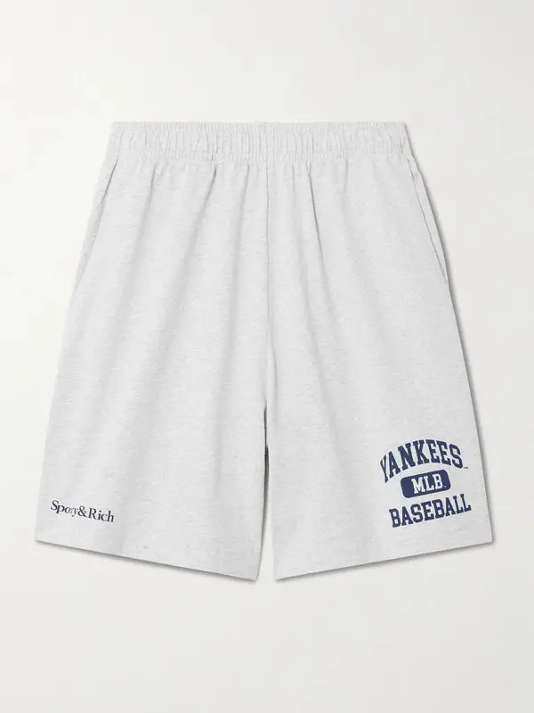 Sporty & Rich New York Yankees Gym Cotton-jersey Shorts