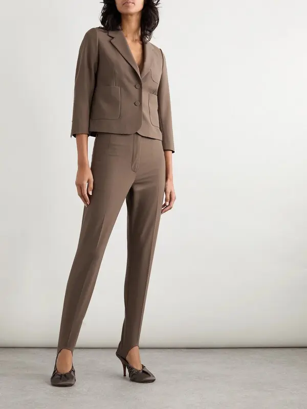 Dries Van Noten Cropped Crepe Blazer