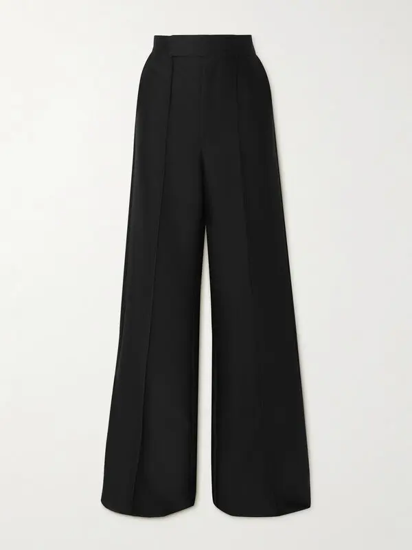 Maticevski Rival Wool And Silk-blend Wide-leg Pants