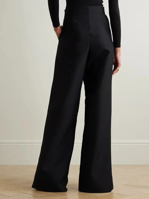 Maticevski Rival Wool And Silk-blend Wide-leg Pants