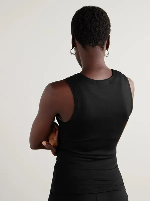 Eterne Slim-fitting Modal-blend Jersey Tank - Black