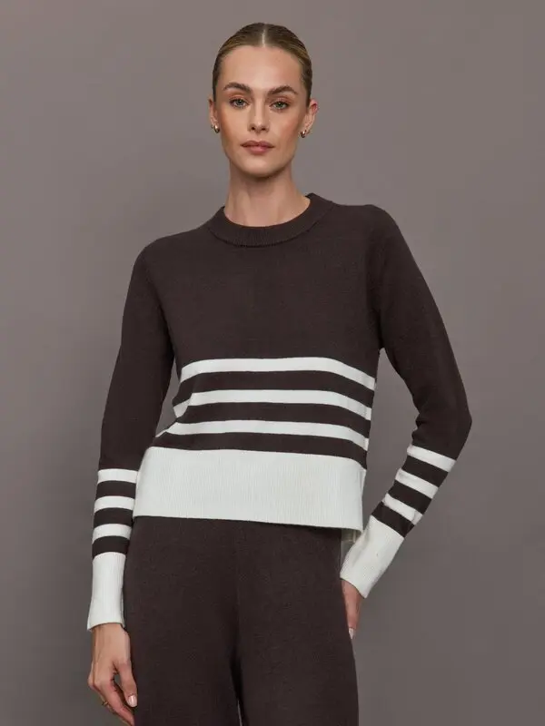 Carbon38 Striped Knit Sweater