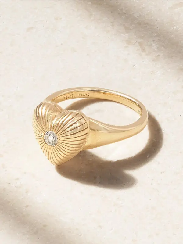 PERSEE Memoria Heart Diamond Ring - Gold