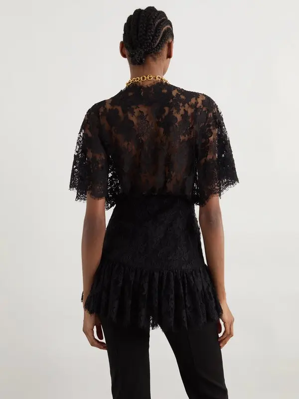 Chloé Cotton-blend Lace Mini Dress