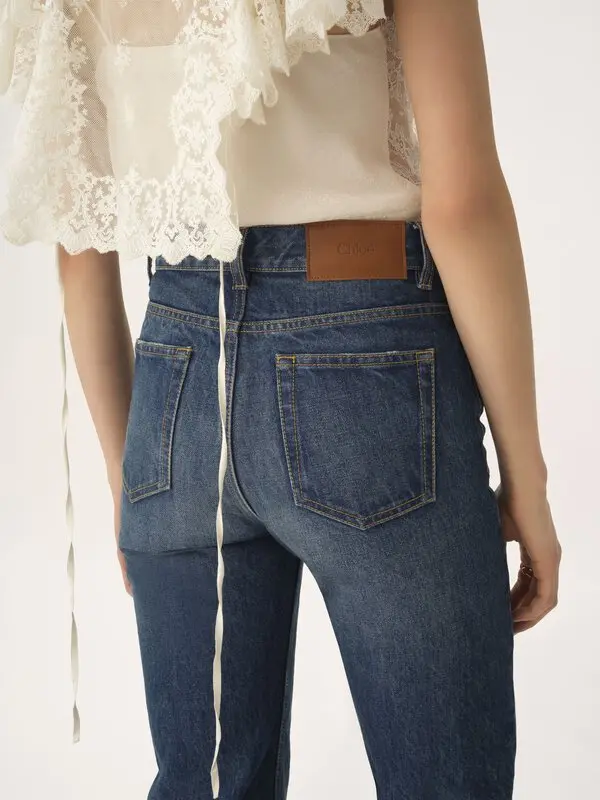 Chloé Straight Jeans In Organic Cotton Denim