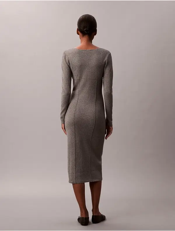 Calvin Klein Tech Knit Slim Midi Dress