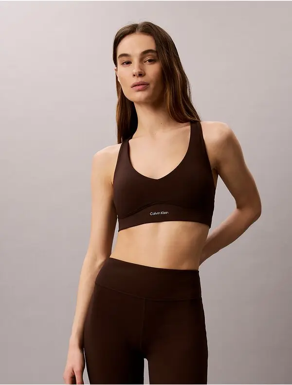 Calvin Klein Soft Sport Medium Impact Sports Bra - Black Coffee