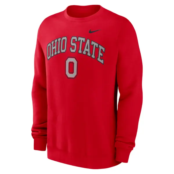 Nike Ohio State Arch College Pullover Crew - Red