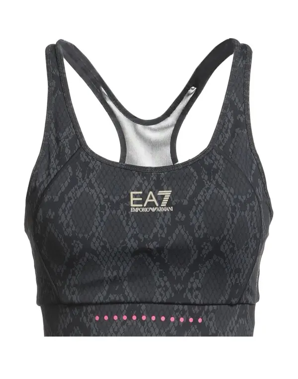EA7 Snakeskin-print Sleeveless Sports Top