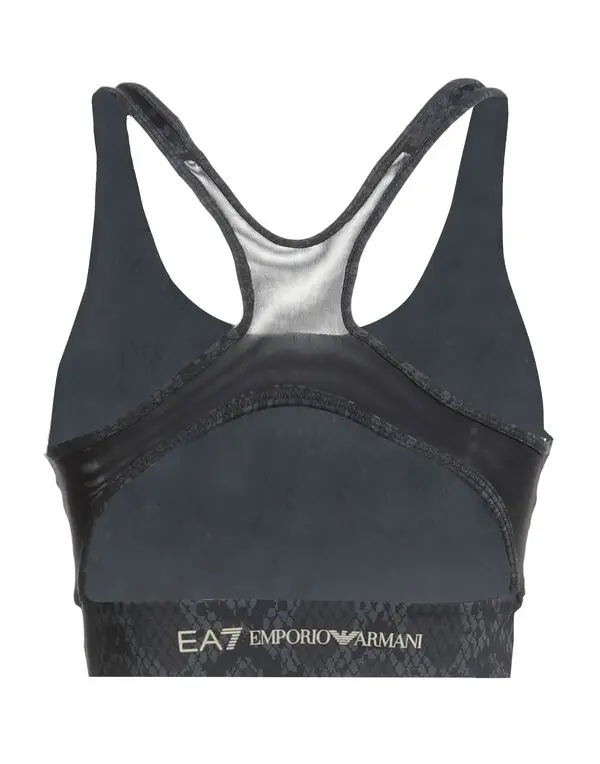 EA7 Snakeskin-print Sleeveless Sports Top