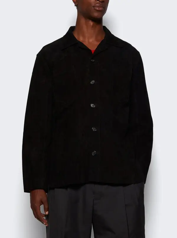 BODE Suede Overshirt - Black