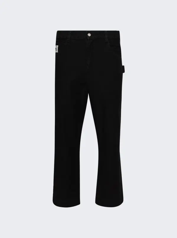 BODE Embroidered Denim Trousers - Black