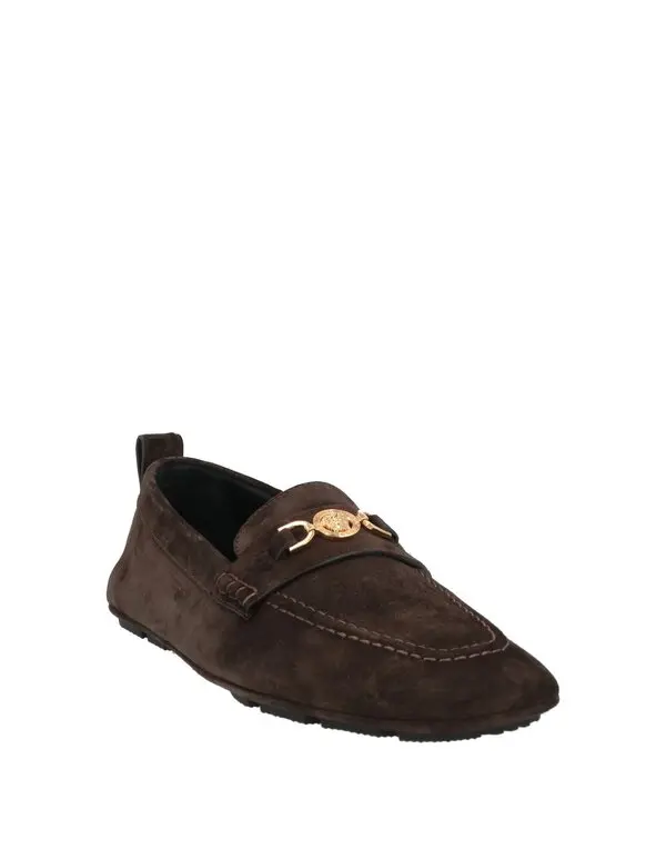 Versace Loafers In Dark Leather In Brown - 68% Off 